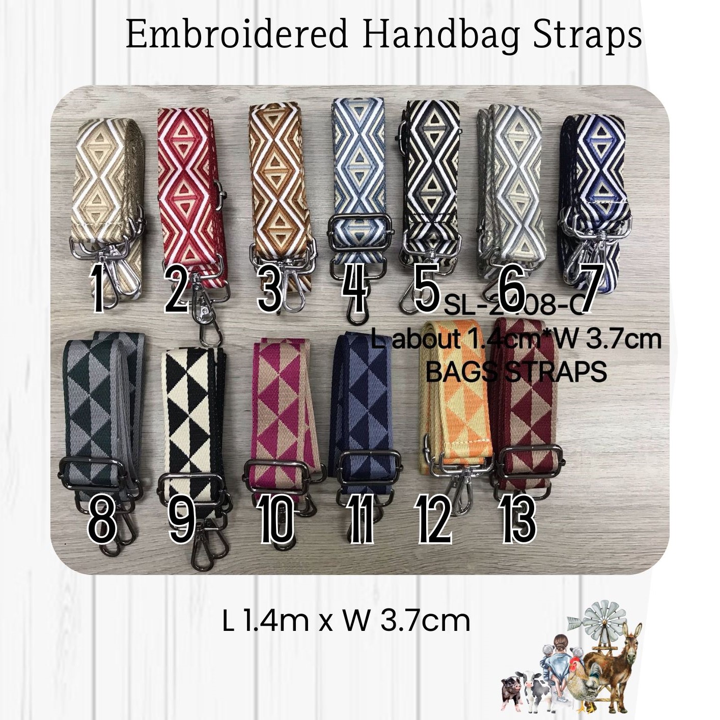 Embroidered Handbag Strap – Biki Uniek Wholesale